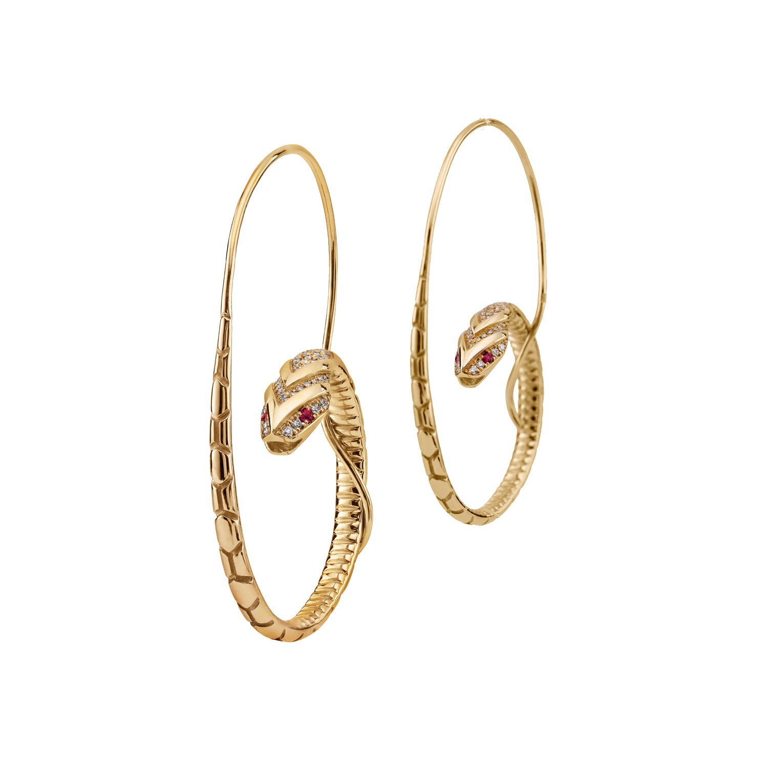 The Snake Hoop Earrings Azza Fahmy La Maison Couture