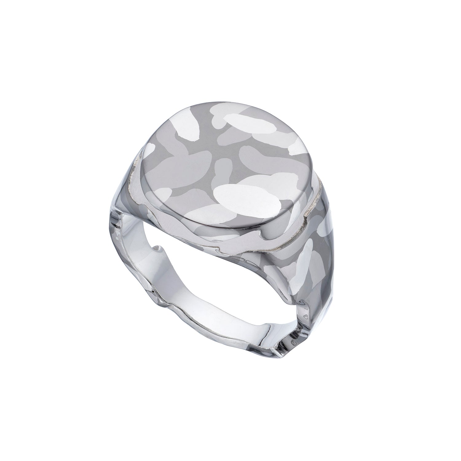 Camo 925 Signet Ring biiju Sustainable Men's Jewellery | La Maison Couture