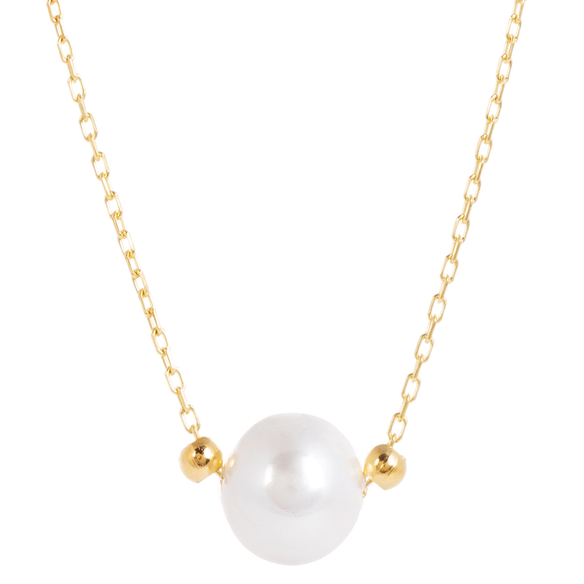 Laura Gold Chain Necklace with Single Pearl Amadeus | La Maison Couture