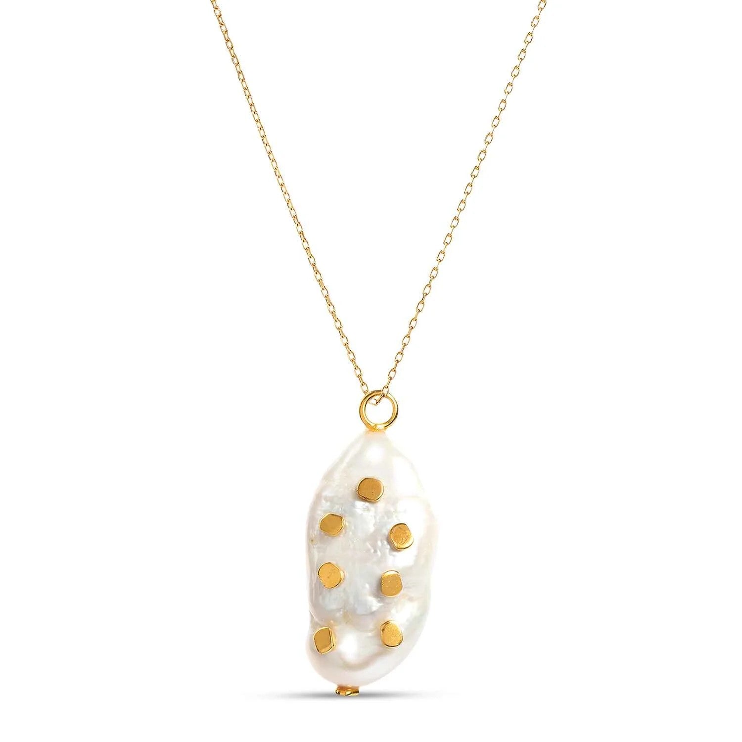 Venus Gold Chain Necklace With Pearl And Barnacle Pendant Amadeus | La ...
