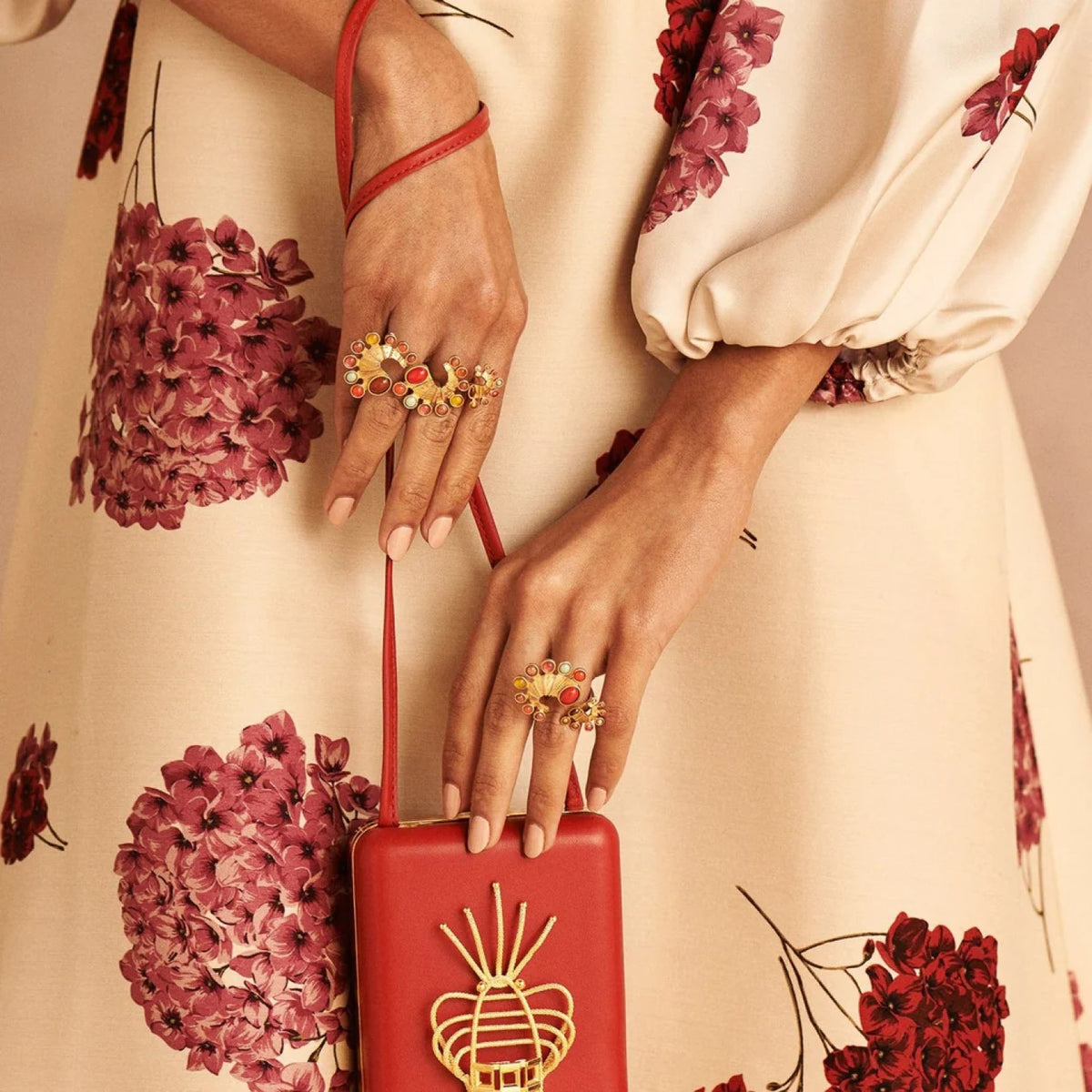 Seahorse Long Ring Sonia Petroff Double Finger Ring | La Maison Couture