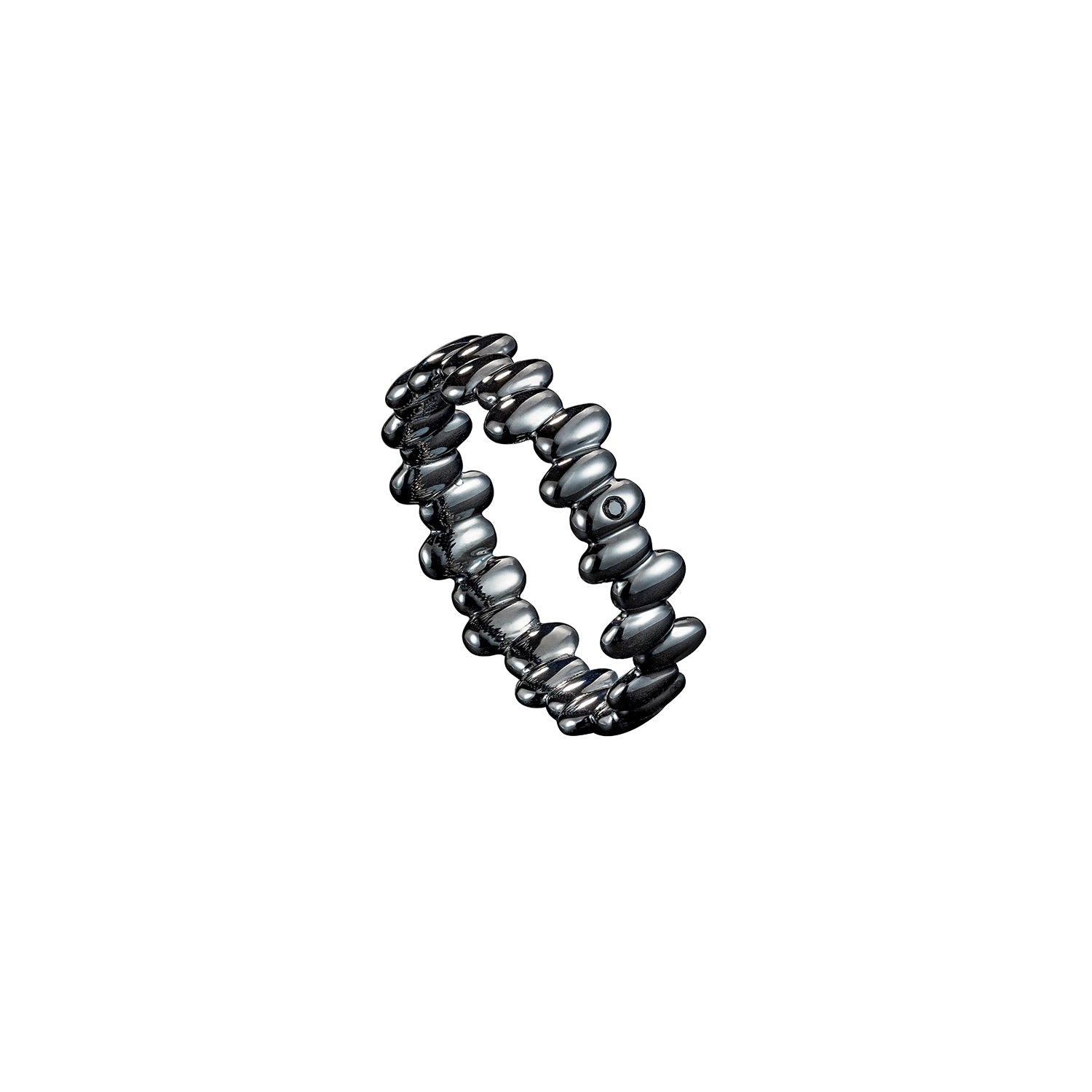 Skinny Ring in Black Gold